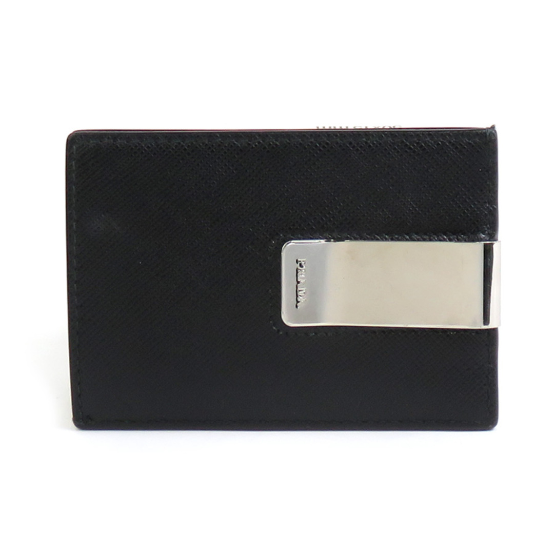 プラダ PRADA マネークリップ カードケース レザー ブラック プラダ PRADA マネークリップ カードケース レザー ブラック