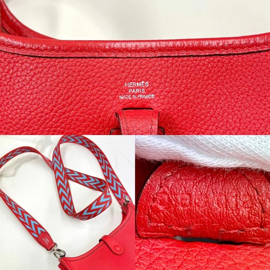 HERMES - 美品☆ エルメス エブリンTPM アマゾン ルージュクー D HERMES - 美品☆ エルメス エブリンTPM アマゾン ルージュクー D
