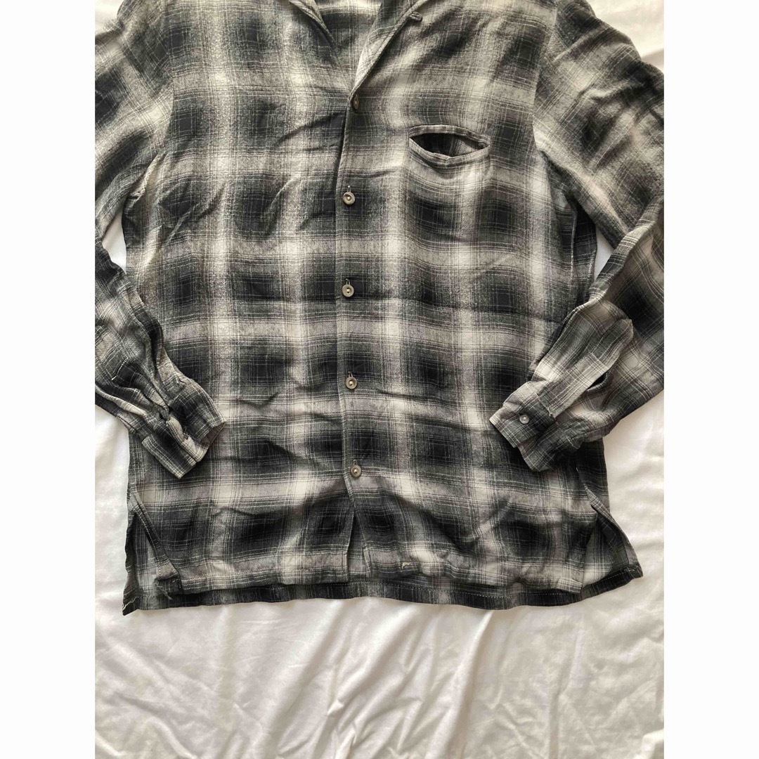 VINTAGE - 【スペシャル】50s オンブレチェックレーヨン開襟 VINTAGE - 【スペシャル】50s オンブレチェックレーヨン開襟