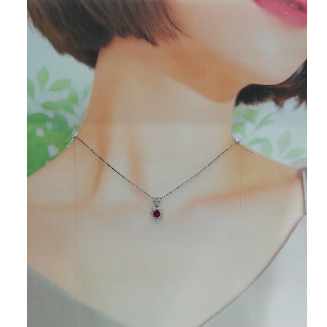Pt☆プラチナ✨ルビー0.58ct✨ダイヤ0.40ct✨石色綺麗ネックレス Pt☆プラチナ✨ルビー0.58ct✨ダイヤ0.40ct✨石色綺麗ネックレス
