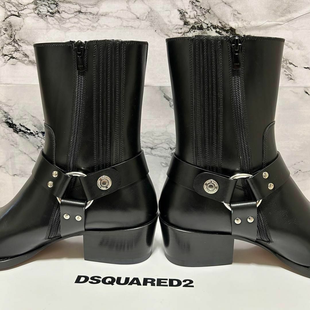 DSQUARED2 - 極美品 DSQUARED2 ブーツ ブラック サイズ42 レザー DSQUARED2 - 極美品 DSQUARED2 ブーツ ブラック サイズ42 レザー