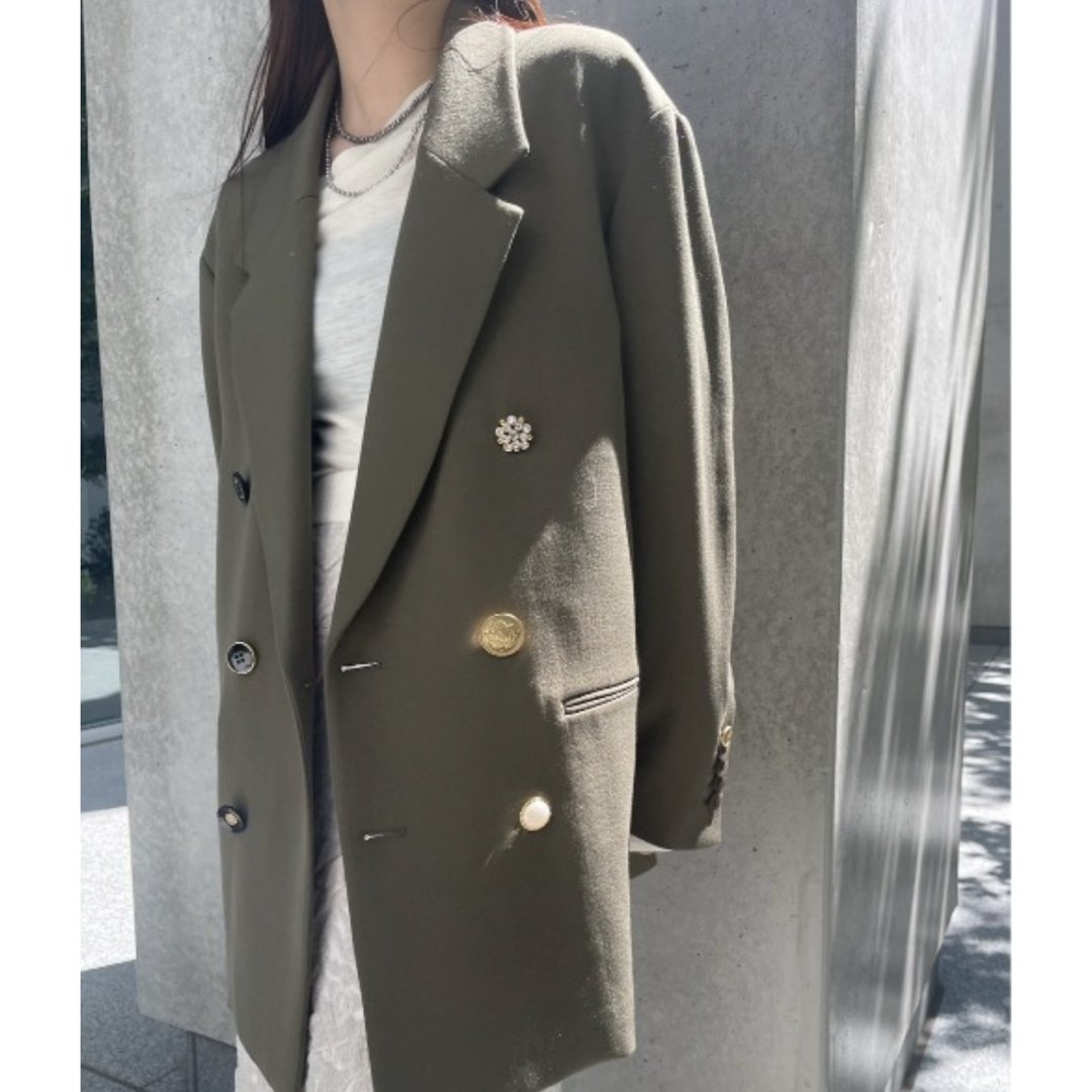 EMBELLISH BUTTON PAPA TW JACKET カーキ M ジャケット/アウター EMBELLISH BUTTON PAPA TW JACKET カーキ M ジャケット/アウター