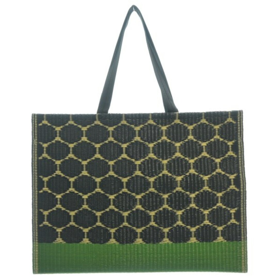 MARNI - MARNI マルニ トートバッグ - 黒x緑xベージュ(総柄 MARNI - MARNI マルニ トートバッグ - 黒x緑xベージュ(総柄