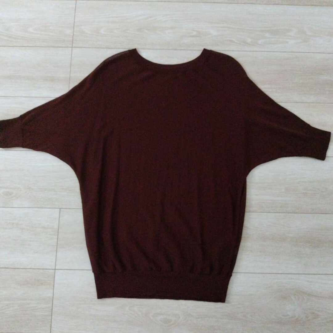 UNIQLO - UNIQLO ライトシアーボートネックセーター Mサイズの UNIQLO - UNIQLO ライトシアーボートネックセーター Mサイズの