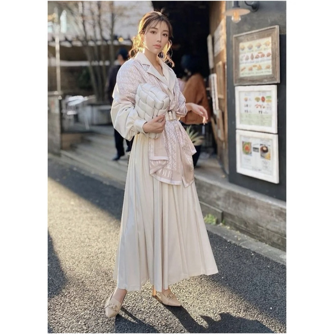 eimy istoire logo scarf プリーツシングルコート トレンチコート eimy istoire logo scarf プリーツシングルコート トレンチコート