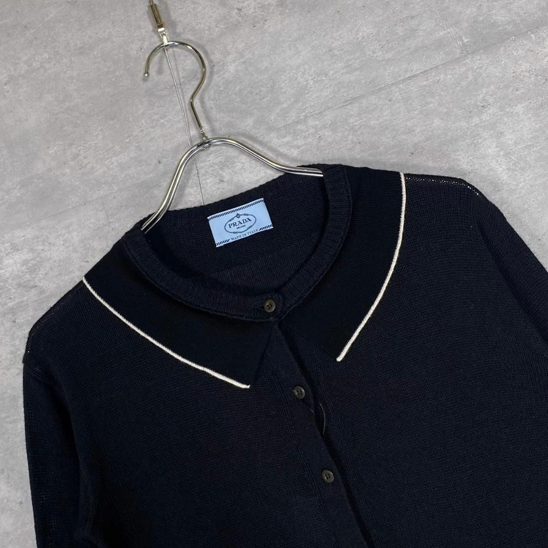 PRADA』プラダ (36) カシミヤ混 ポロ ニットカーディガン トップス PRADA』プラダ (36) カシミヤ混 ポロ ニットカーディガン トップス