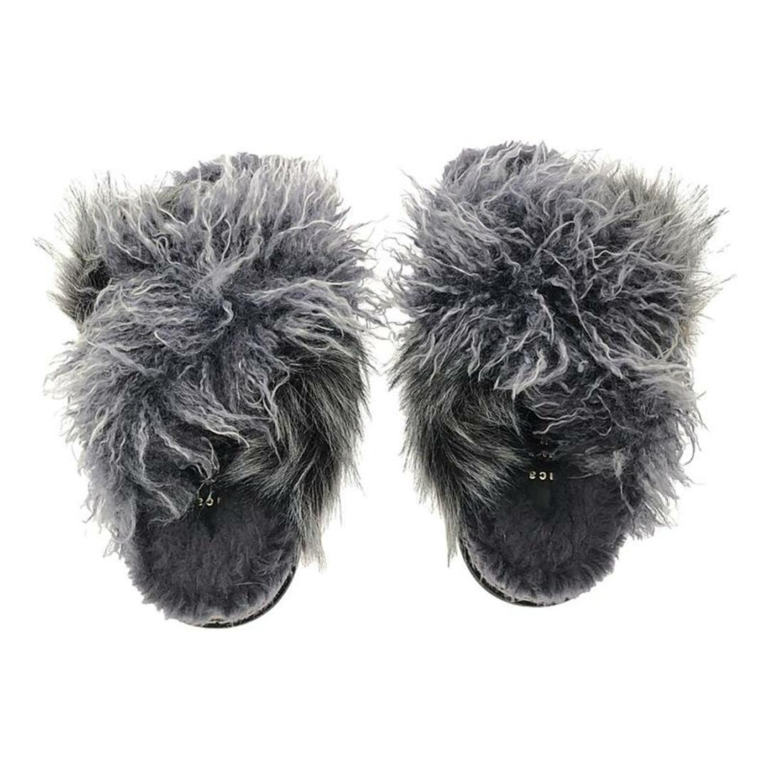 sacai ファーサンダル39 グレーブラック sacai ファーサンダル39 グレーブラック