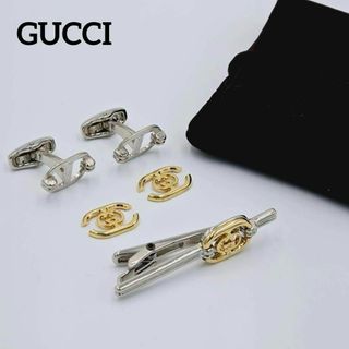 GUCCI - GUCCI グッチ インター ロッキング ネクタイピン GUCCI - GUCCI グッチ インター ロッキング ネクタイピン