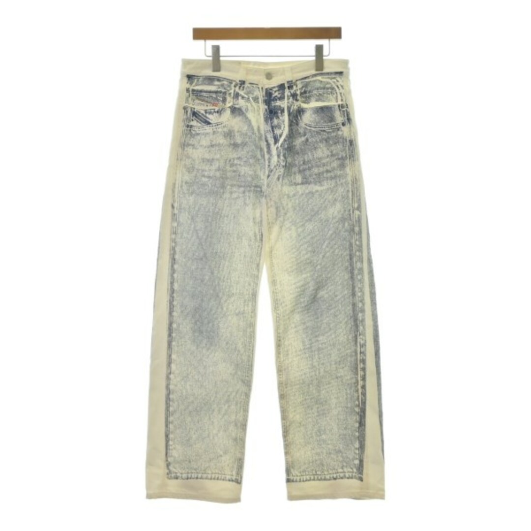 DIESEL - DIESEL ディーゼル デニムパンツ 28(S位) 白x青(総柄 DIESEL - DIESEL ディーゼル デニムパンツ 28(S位) 白x青(総柄
