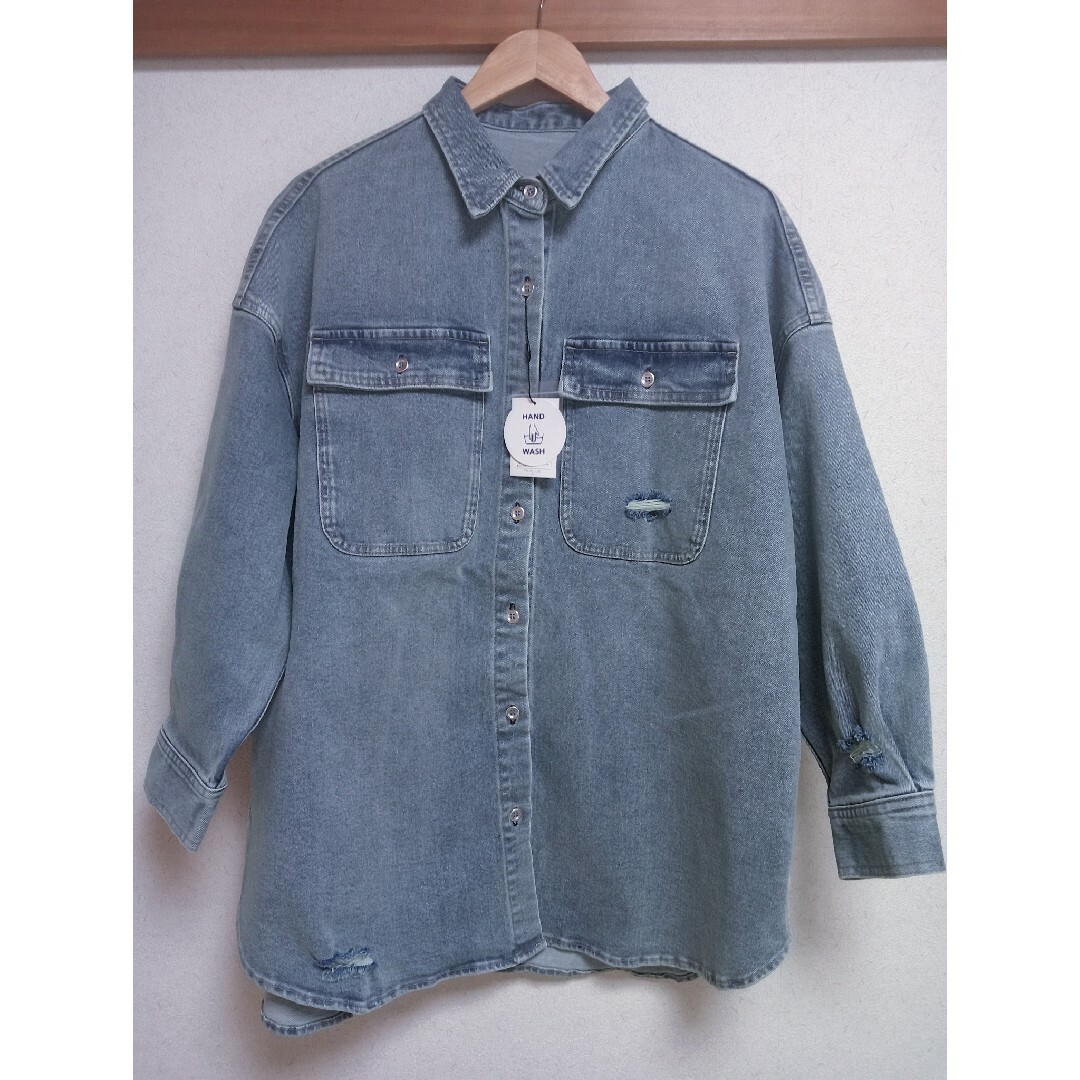 Loungedress(ラウンジドレス)ダメージデニムシャツ Loungedress(ラウンジドレス)ダメージデニムシャツ