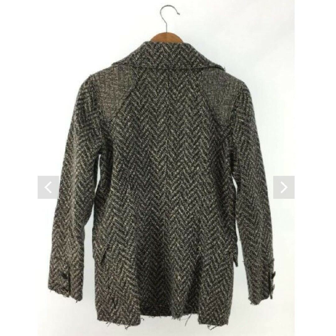 CHANELテーラードジャケット/38/ウール/GRY/ヘリンボーン/M6137 CHANELテーラードジャケット/38/ウール/GRY/ヘリンボーン/M6137