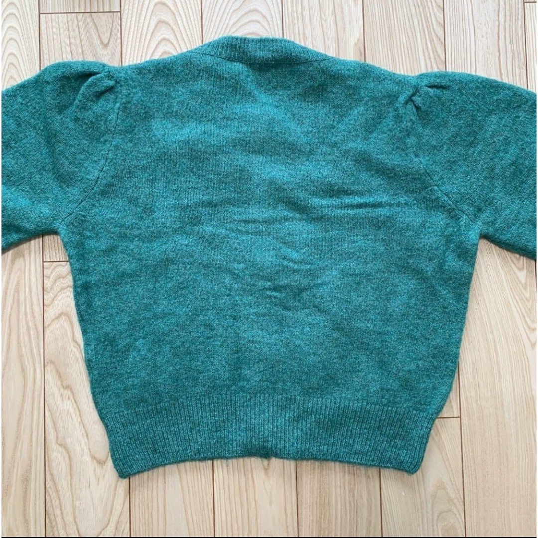 ZARA - ZARA ビジューボタン ニットカーディガン M ザラ 新品 緑 ZARA - ZARA ビジューボタン ニットカーディガン M ザラ 新品 緑