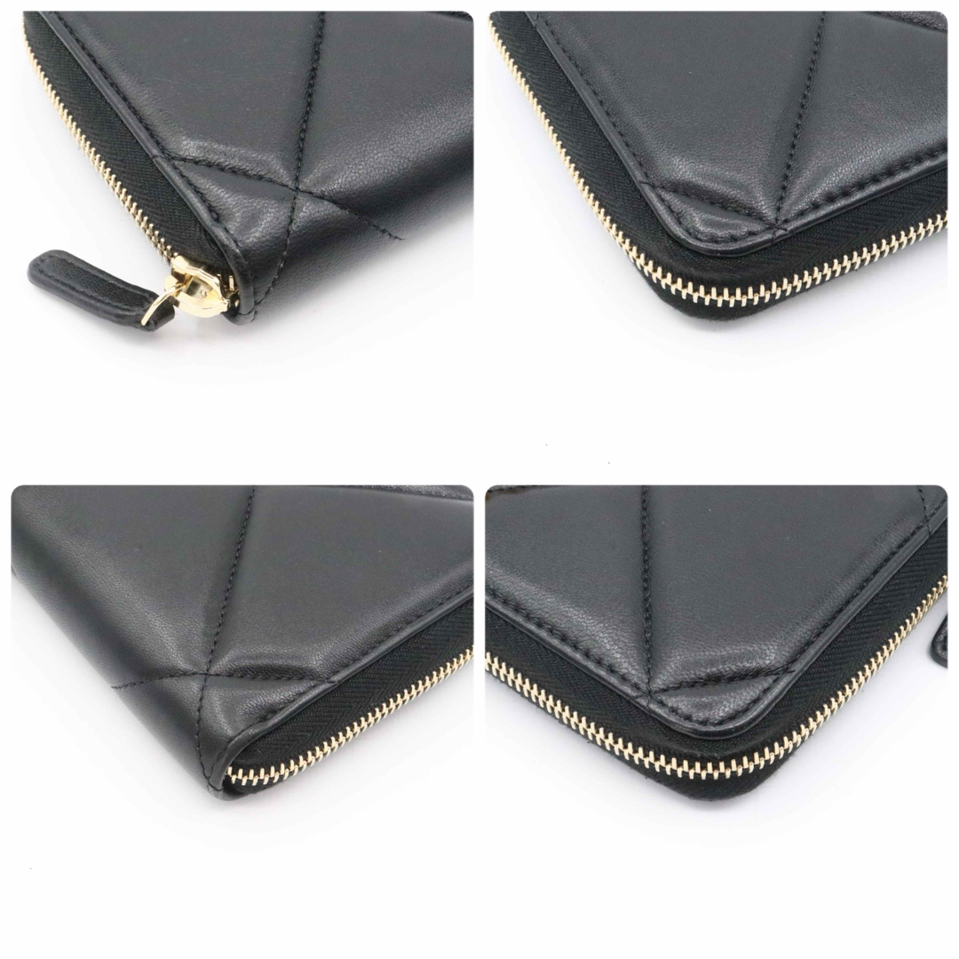 CHANEL - 美品 シャネル 19 マトラッセ ラウンドファスナー 長 CHANEL - 美品 シャネル 19 マトラッセ ラウンドファスナー 長