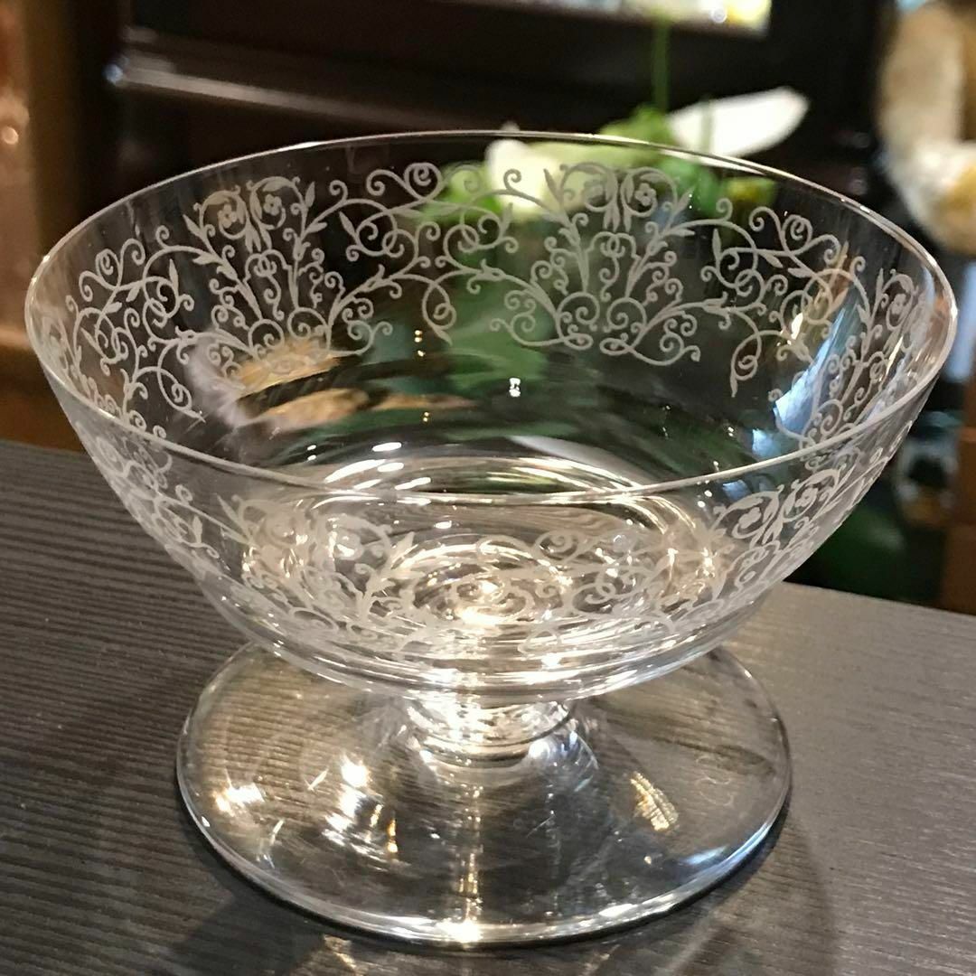 希少♡美オールドバカラ Baccarat ☆ルリ Lulli☆シャンパンクープ♪ 希少♡美オールドバカラ Baccarat ☆ルリ Lulli☆シャンパンクープ♪