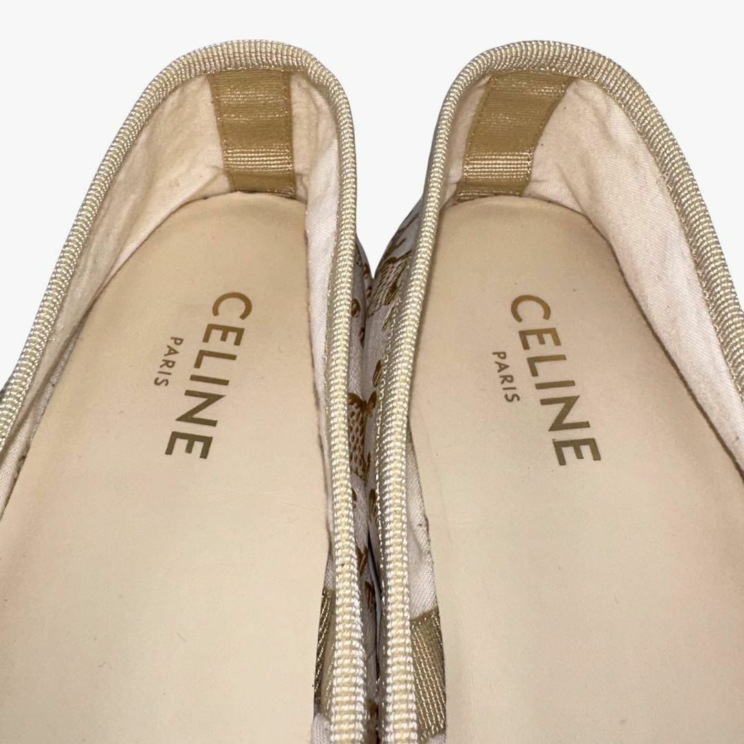 定価13万円】 セリーヌ フラットシューズ パンプス トリオンフ柄 定価13万円】 セリーヌ フラットシューズ パンプス トリオンフ柄