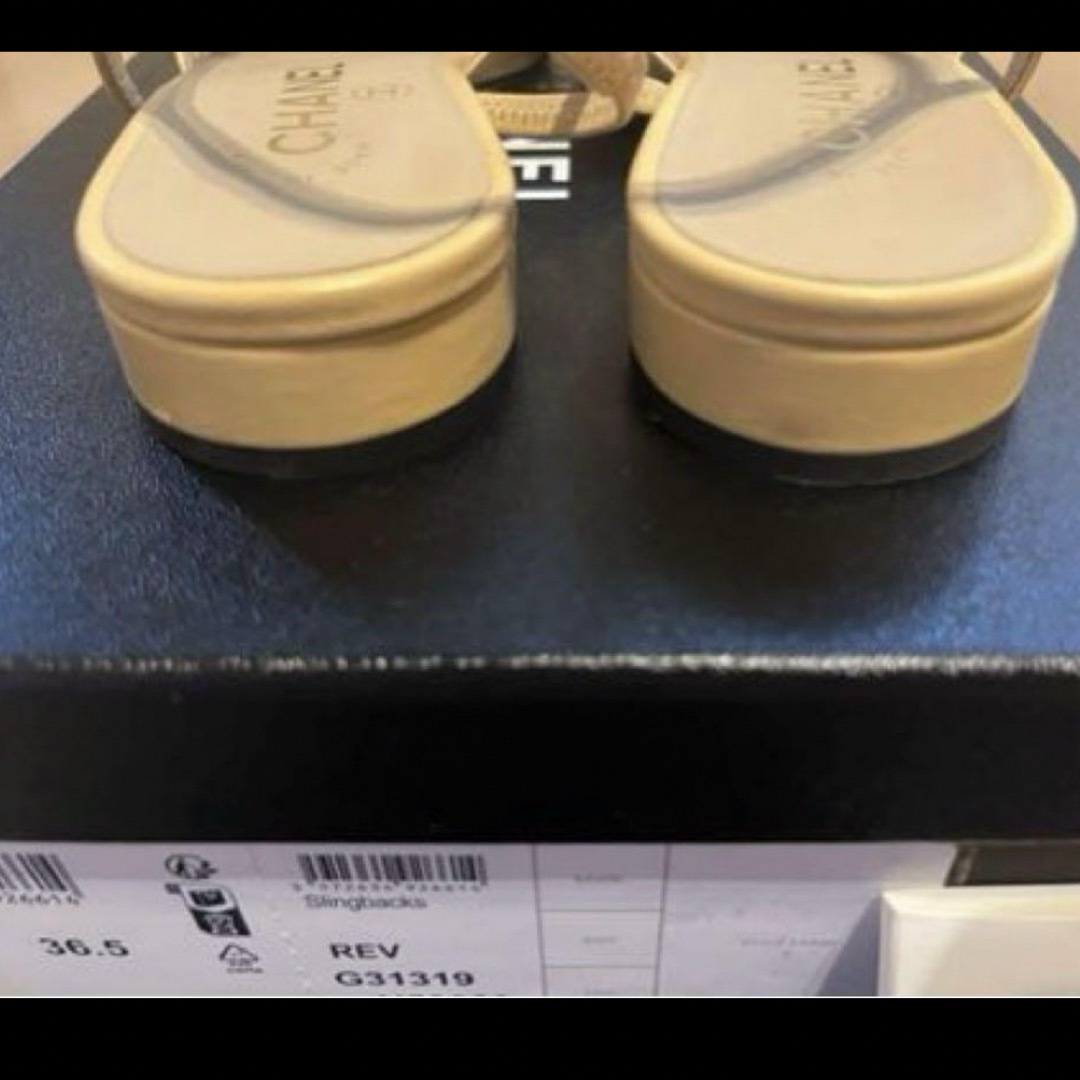 CHANEL - 美品!希少!CHANEL シャネル スリングバック 36.5 CHANEL - 美品!希少!CHANEL シャネル スリングバック 36.5