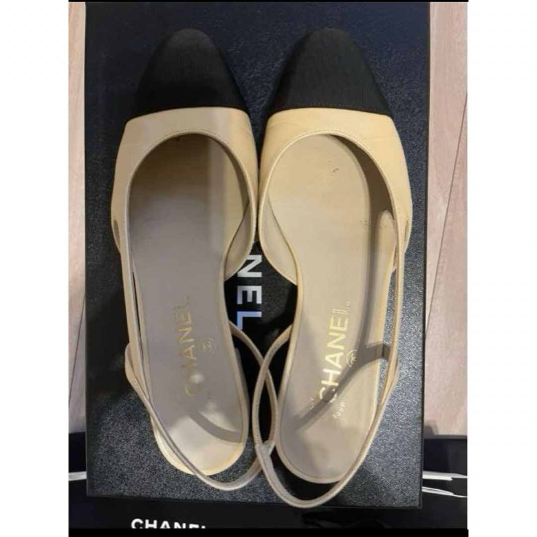 CHANEL - 美品!希少!CHANEL シャネル スリングバック 36.5 CHANEL - 美品!希少!CHANEL シャネル スリングバック 36.5