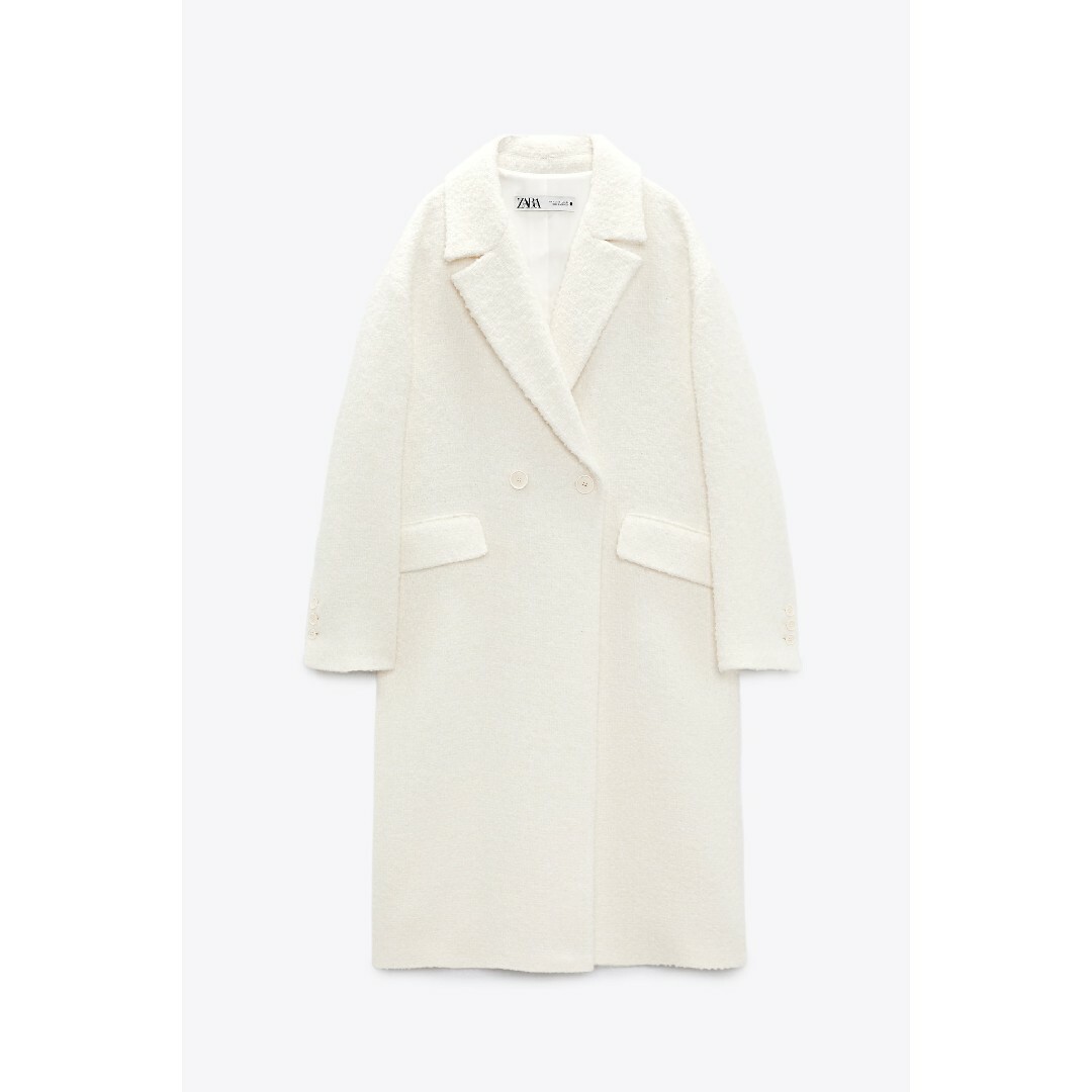 ZARA - ZARA ウール混紡ダブルブレスト仕様コート Lサイズの通販 ZARA - ZARA ウール混紡ダブルブレスト仕様コート Lサイズの通販