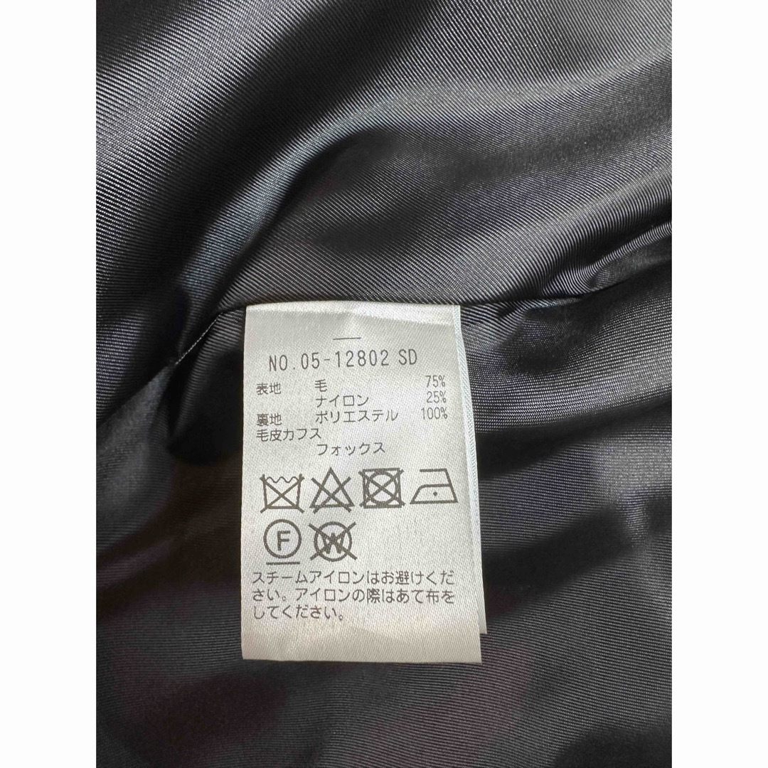 ストロベリーフィールズ フォックス黒コート 日本製 美品 ストロベリーフィールズ フォックス黒コート 日本製 美品