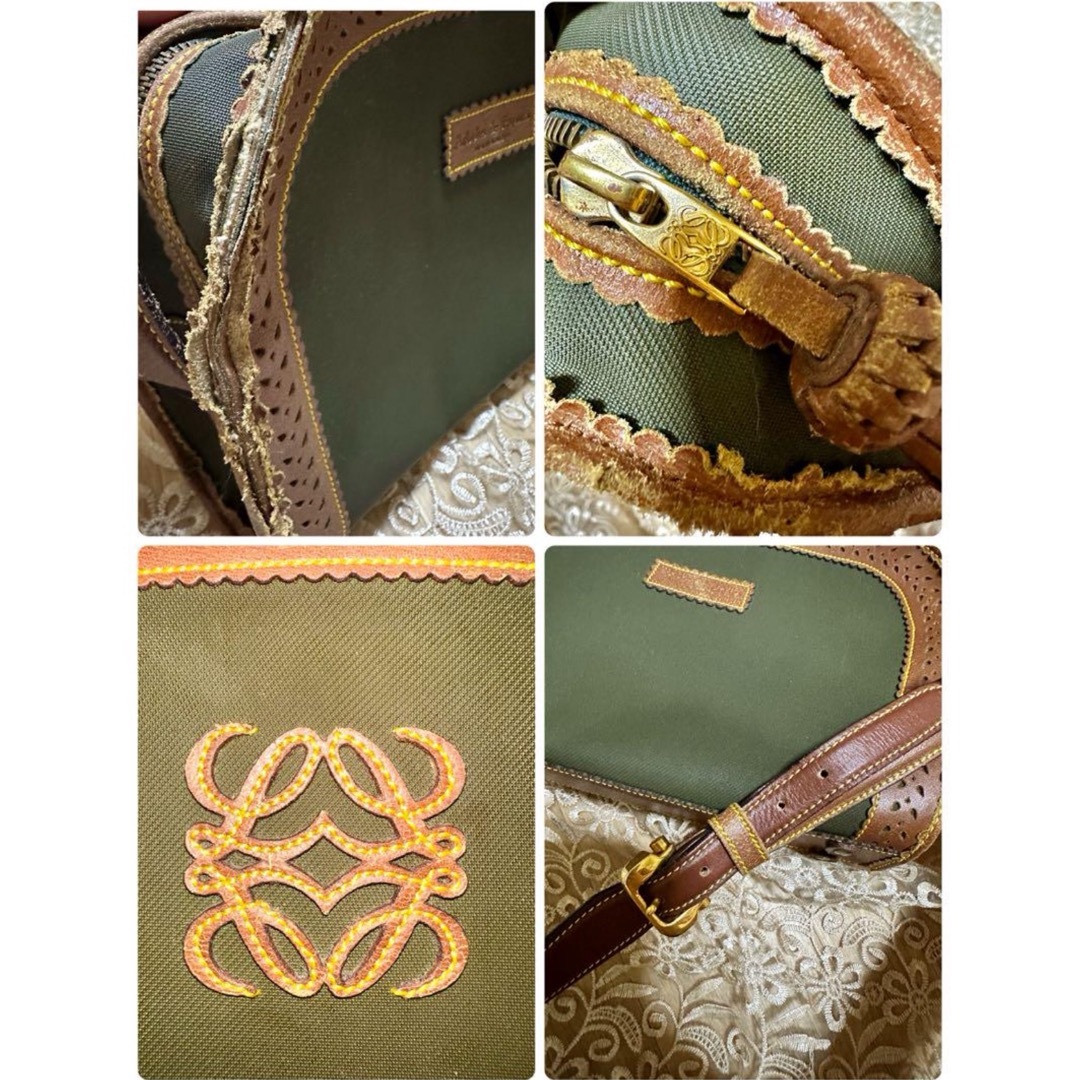 希少】LOEWE ロエベ レザー ショルダーバッグ アナグラム 希少】LOEWE ロエベ レザー ショルダーバッグ アナグラム