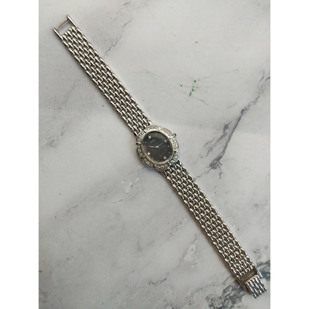 SEIKO - セイコーエクセリーヌ 美品 黒蝶貝 28Pダイヤモンド SEIKO - セイコーエクセリーヌ 美品 黒蝶貝 28Pダイヤモンド