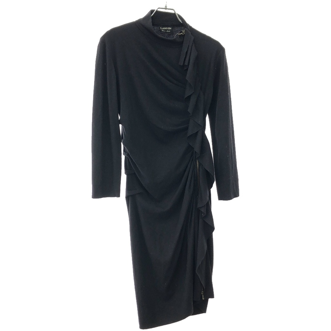 LANVIN ランバン 09AW ウールカシミヤジャージーフリルドレス LANVIN ランバン 09AW ウールカシミヤジャージーフリルドレス