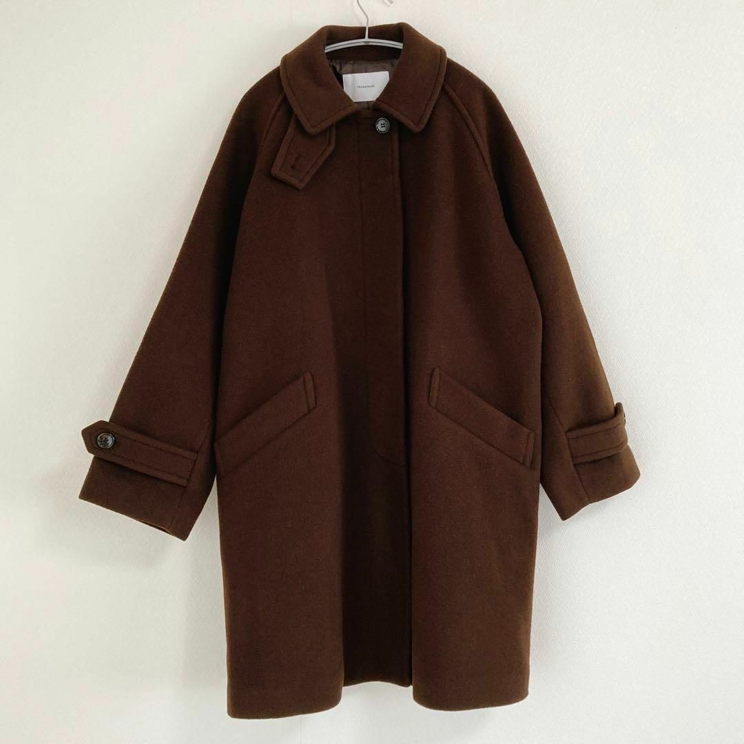 2023✨ FRAMeWORK ラムウールMIXシャルムバルカラーコート 38 2023✨ FRAMeWORK ラムウールMIXシャルムバルカラーコート 38