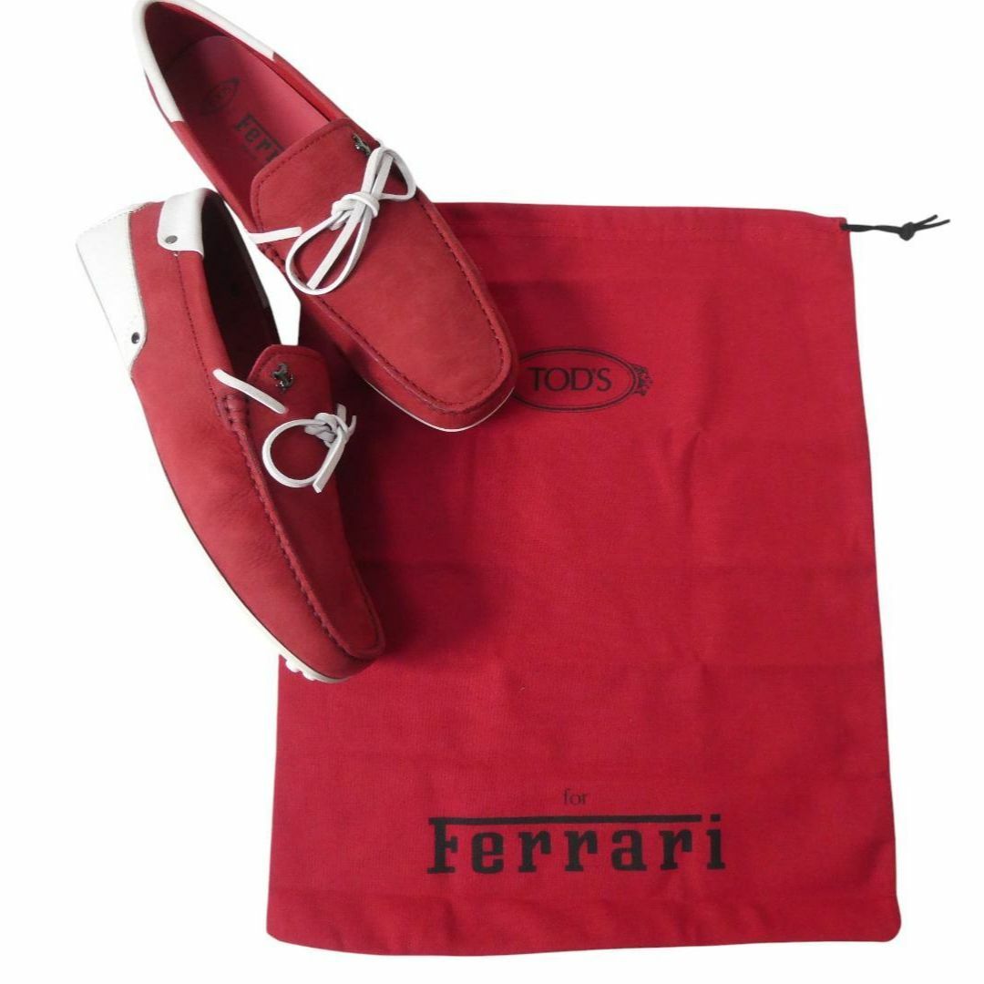 未使用 TOD´S FERRARI コラボ スエード ドライビングシューズ 靴 未使用 TOD´S FERRARI コラボ スエード ドライビングシューズ 靴