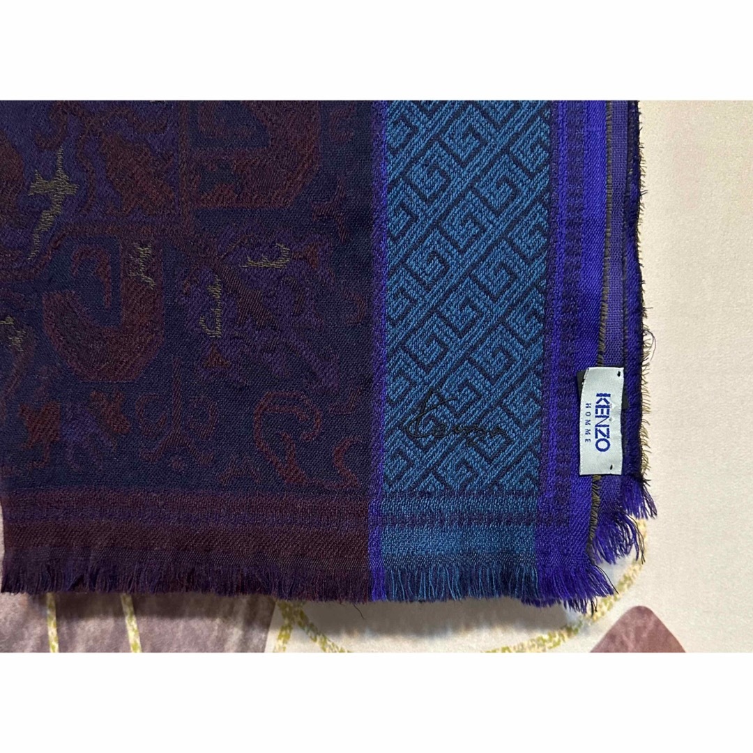 KENZO ケンゾー 90s ジャガード ブランケット 大判ストール KENZO ケンゾー 90s ジャガード ブランケット 大判ストール