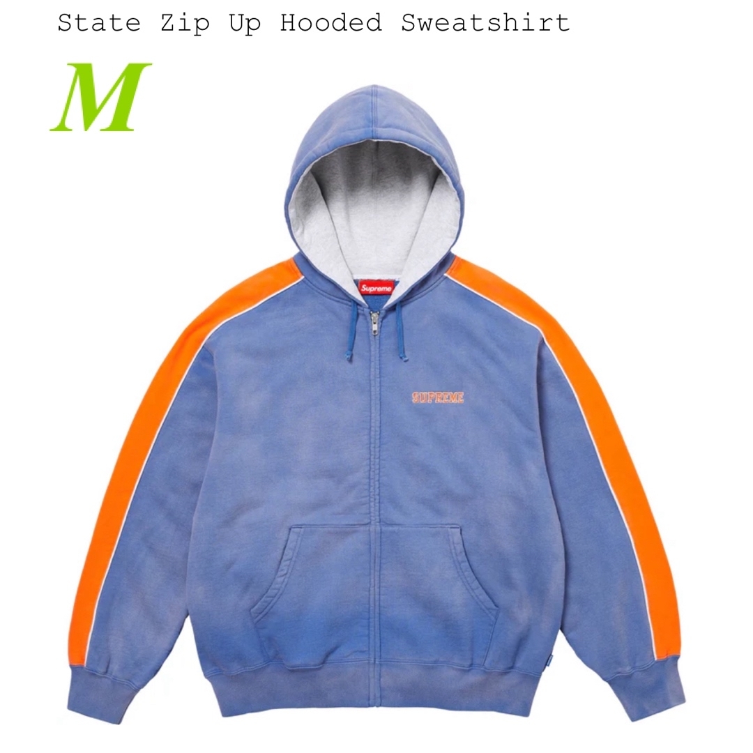 Supreme State Zip Up Hooded Sweatshirt Supreme State Zip Up Hooded Sweatshirt