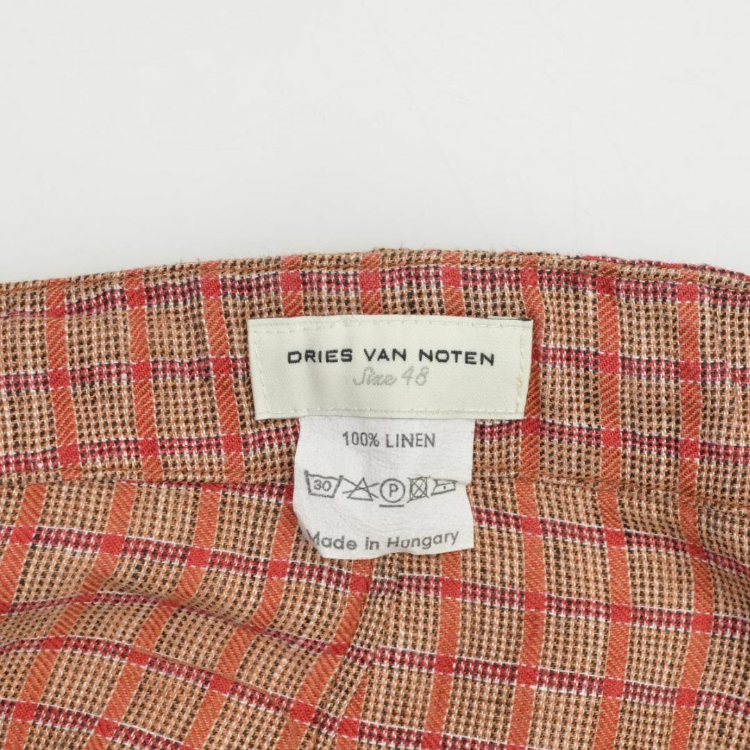 DRIES VAN NOTEN - 【DRIESVANNOTEN】archive チェックリネン DRIES VAN NOTEN - 【DRIESVANNOTEN】archive チェックリネン