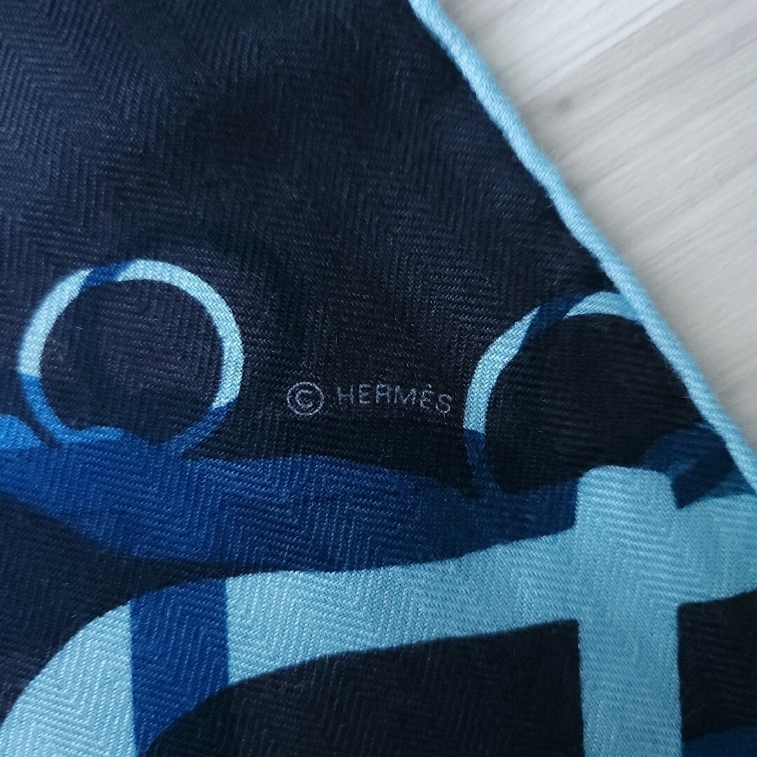 HERMES - 21AW HERMES レクタングル カシミヤシルク ストール HERMES - 21AW HERMES レクタングル カシミヤシルク ストール