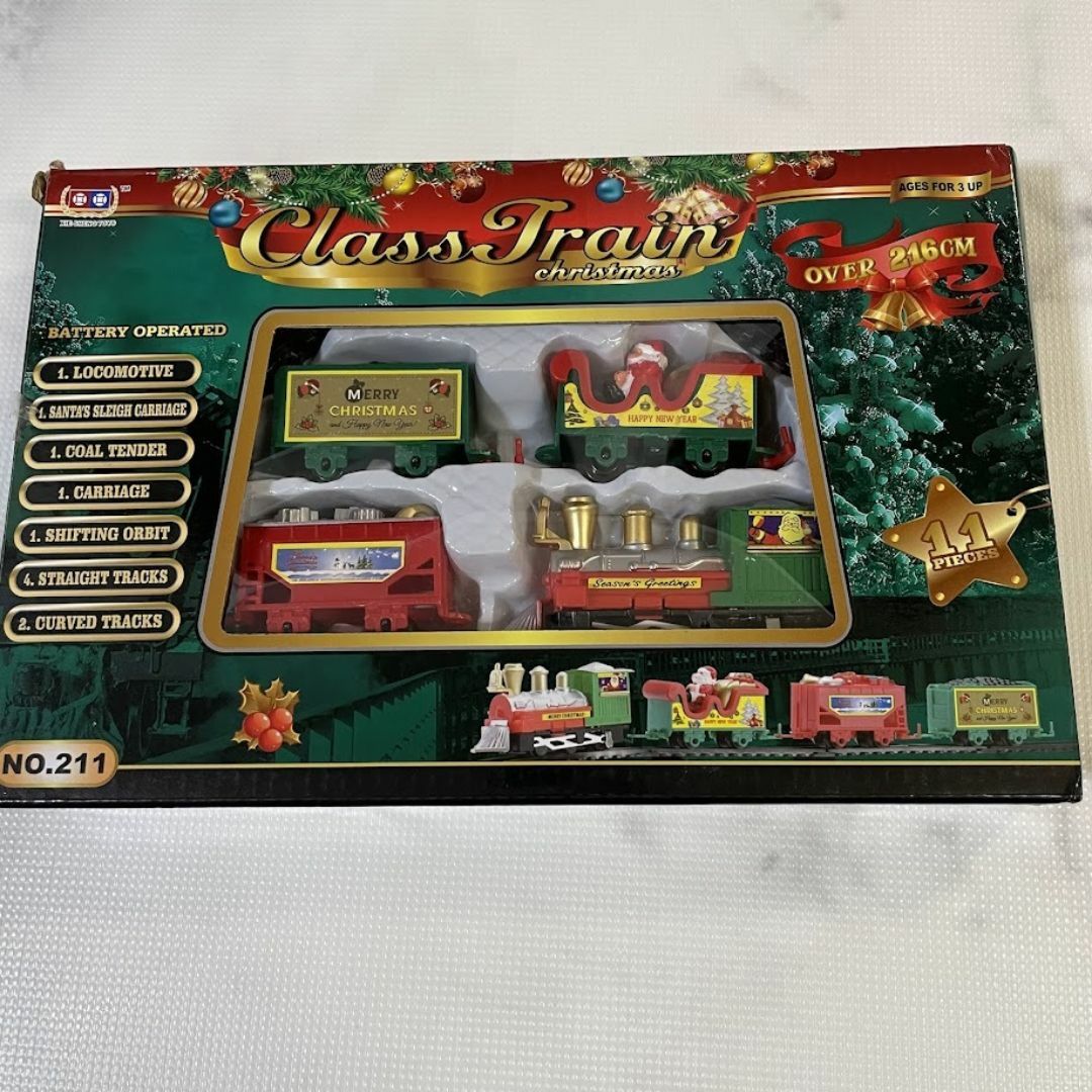 BRIGHTFUFU 子供用電動パズルカー クリスマストレインギフト BRIGHTFUFU 子供用電動パズルカー クリスマストレインギフト