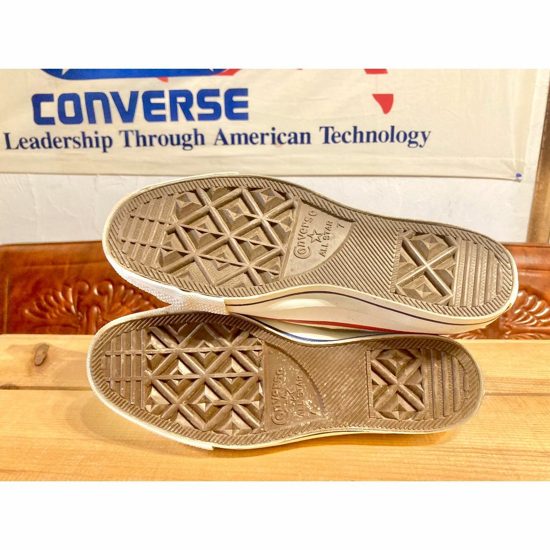 CONVERSE - ☆80s!USA!コンバース オールスター 生成り 銀箱 CONVERSE - ☆80s!USA!コンバース オールスター 生成り 銀箱