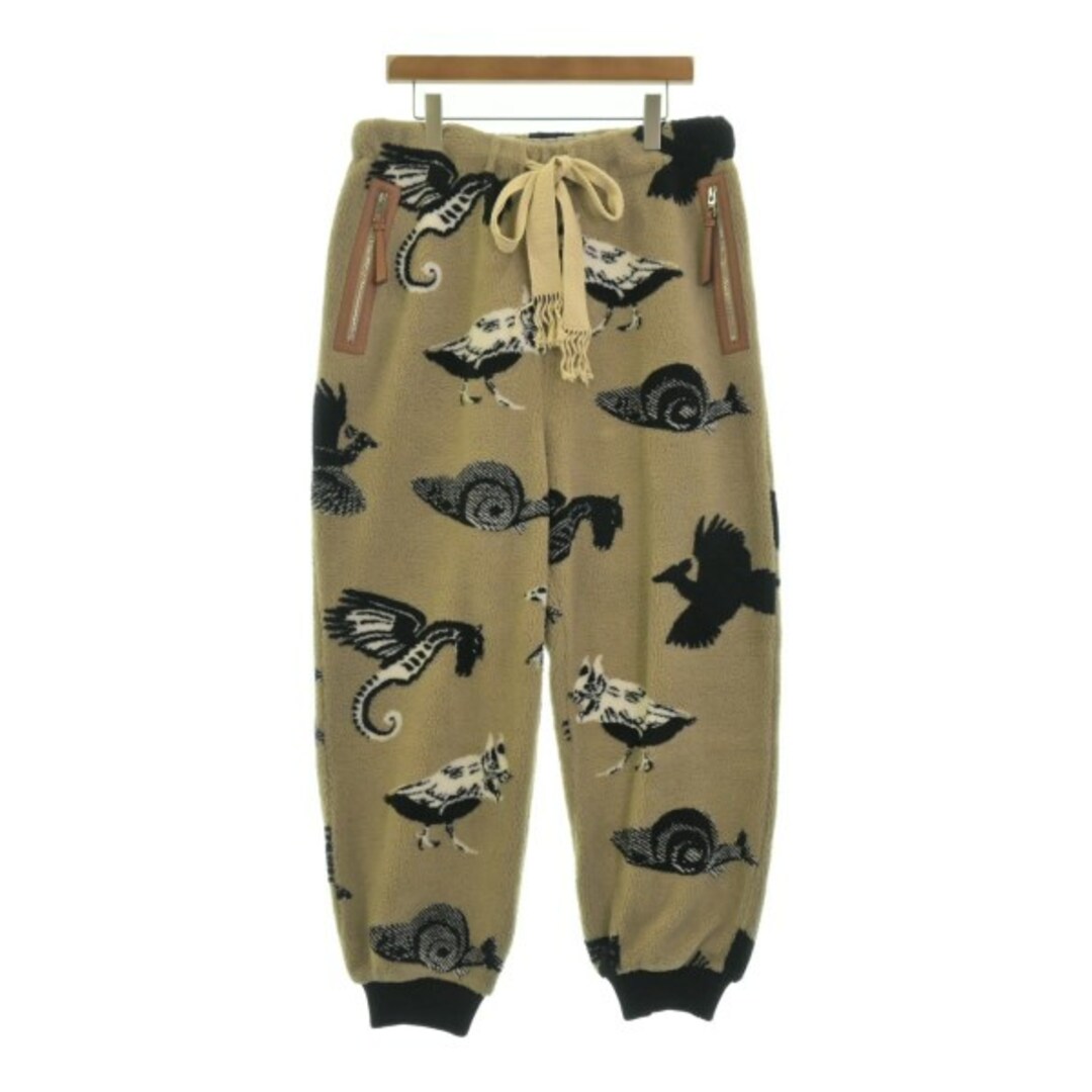 LOEWE - LOEWE ロエベ パンツ(その他) L ベージュx黒x白(総柄 LOEWE - LOEWE ロエベ パンツ(その他) L ベージュx黒x白(総柄