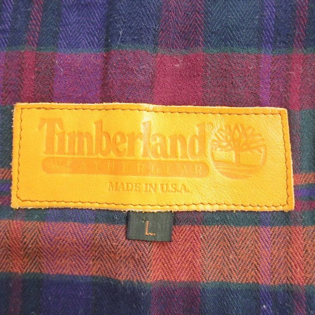 Timberland - XL☆古着 ティンバーランド 長袖 レザー Timberland - XL☆古着 ティンバーランド 長袖 レザー