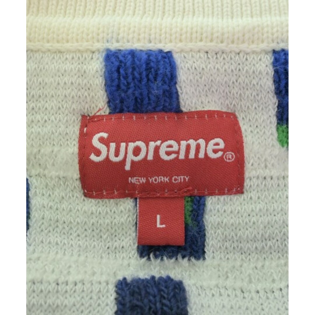 Supreme シュプリーム ニット・セーター L 白x 赤x緑等(総柄 Supreme シュプリーム ニット・セーター L 白x 赤x緑等(総柄