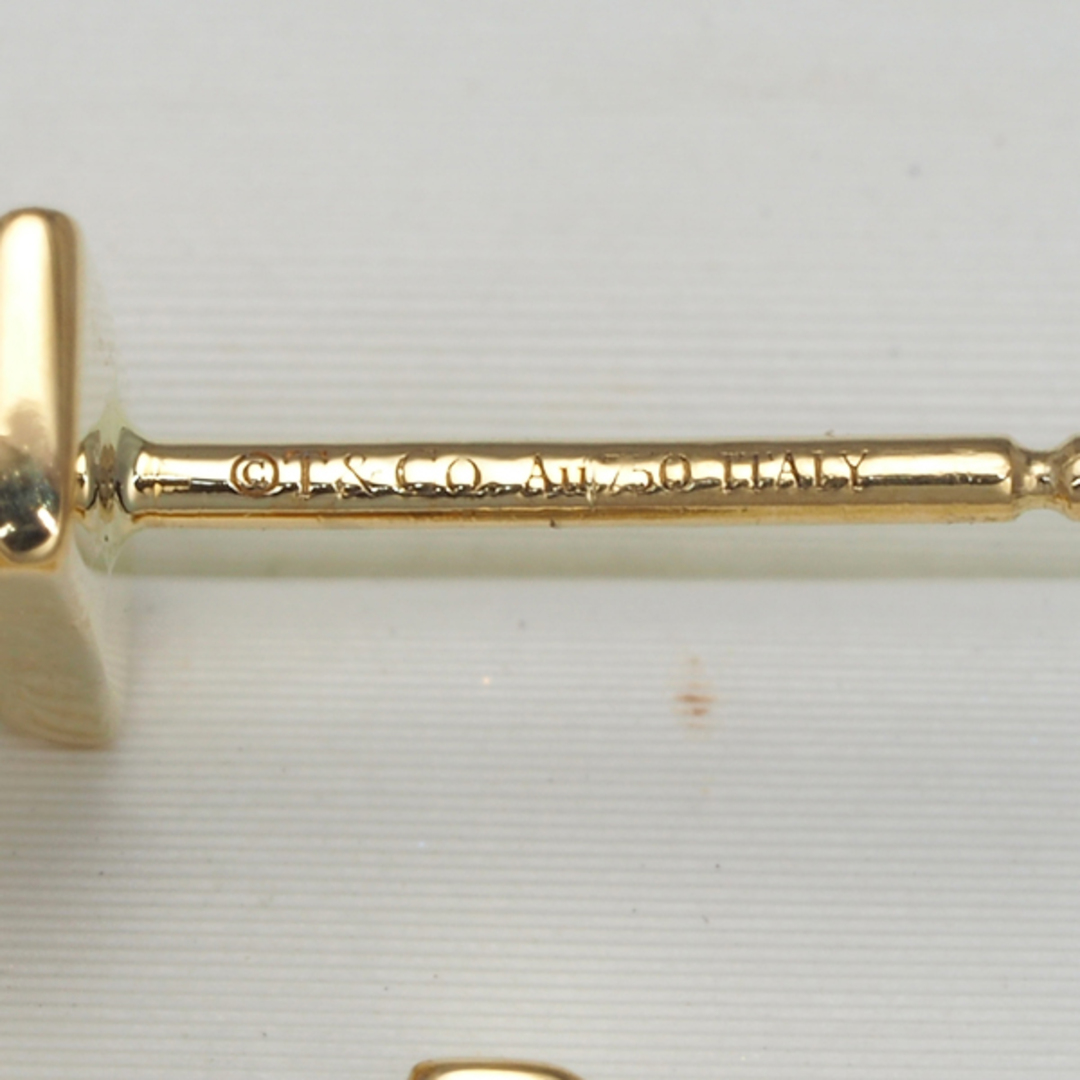 Tiffany & Co. - ティファニー ピアス Tワン フープ K18YG の Tiffany & Co. - ティファニー ピアス Tワン フープ K18YG の