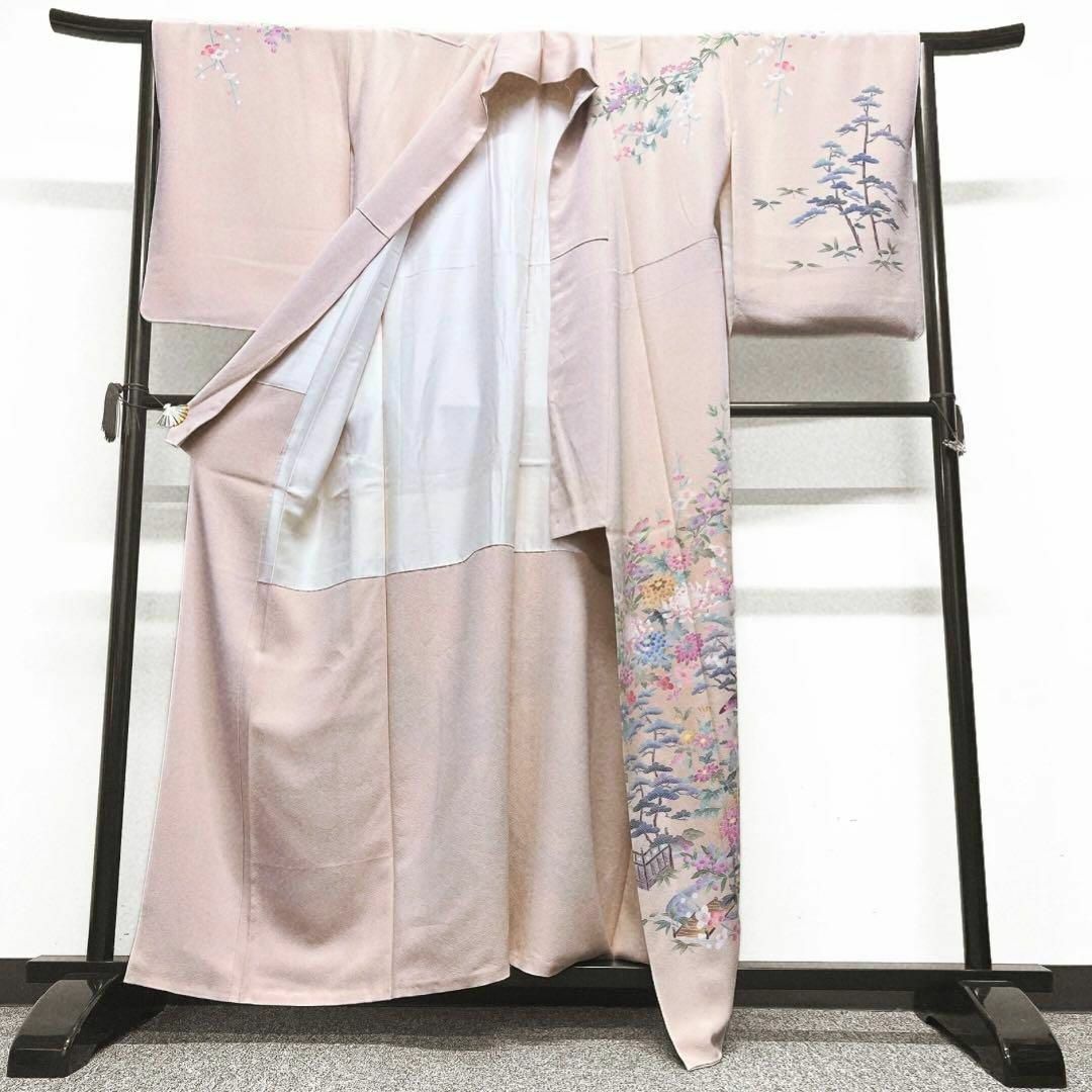 作家もの 京加賀友禅 乱菊 菊花 訪問着 着物 073w p 作家もの 京加賀友禅 乱菊 菊花 訪問着 着物 073w p