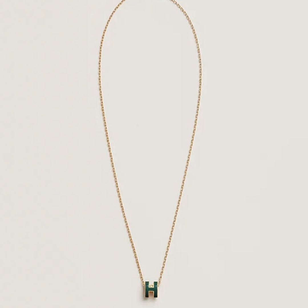 HERMES - HERMES ポップHネックレス グリーン 新品未使用の通販 HERMES - HERMES ポップHネックレス グリーン 新品未使用の通販