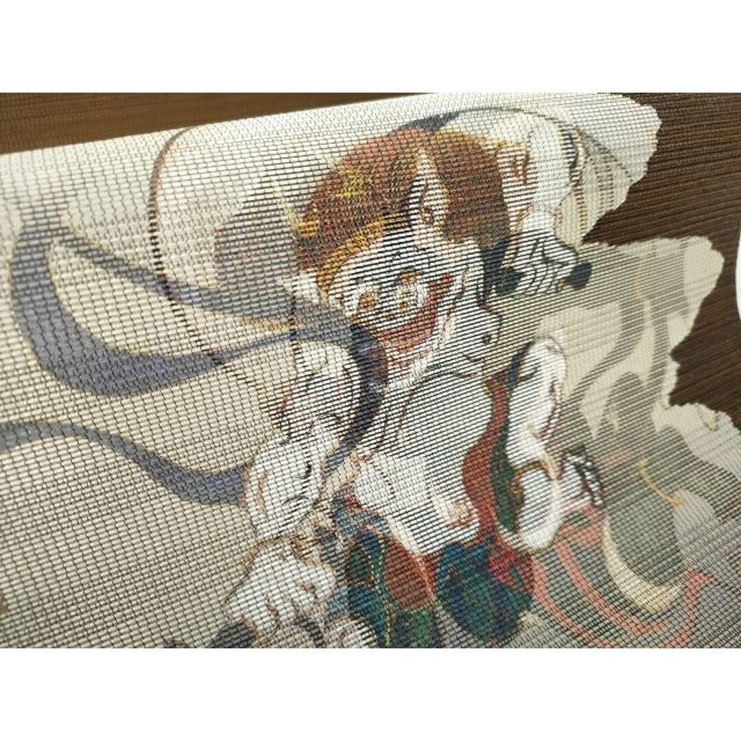 平和屋本店□極上 太鼓柄袋帯 室華風 風神雷神 金彩 見る角度 平和屋本店□極上 太鼓柄袋帯 室華風 風神雷神 金彩 見る角度