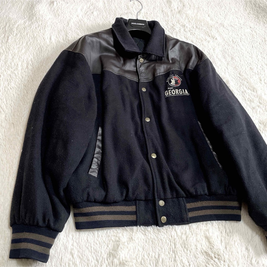 希少 限定 GEORGIA 羊革 ウール スタジャン レザージャケット 希少 限定 GEORGIA 羊革 ウール スタジャン レザージャケット