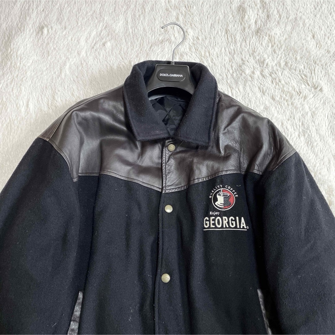 希少 限定 GEORGIA 羊革 ウール スタジャン レザージャケット 希少 限定 GEORGIA 羊革 ウール スタジャン レザージャケット