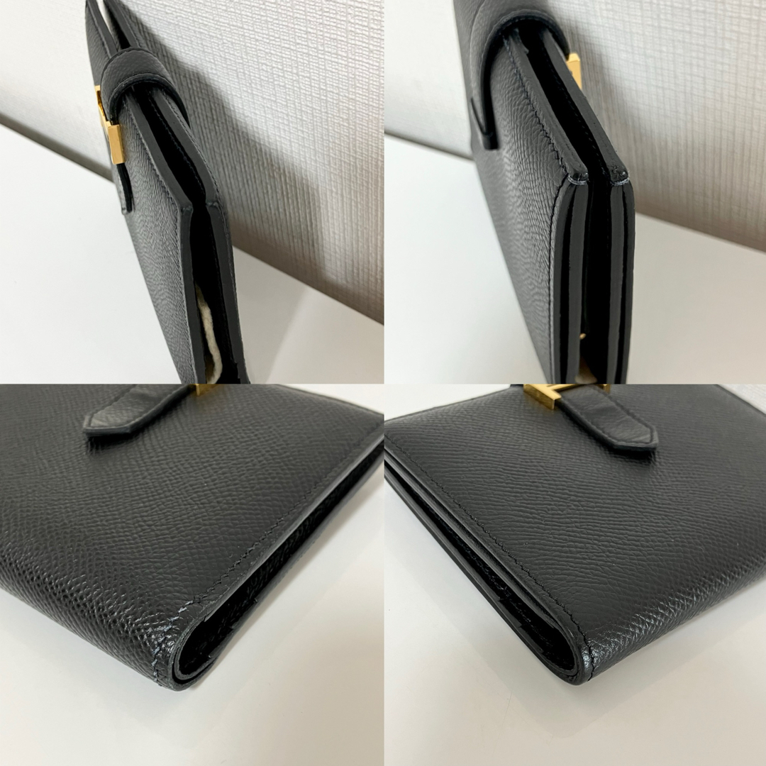HERMES - 極美品☆HERMES エルメス ベアンコンパクト ブラック HERMES - 極美品☆HERMES エルメス ベアンコンパクト ブラック