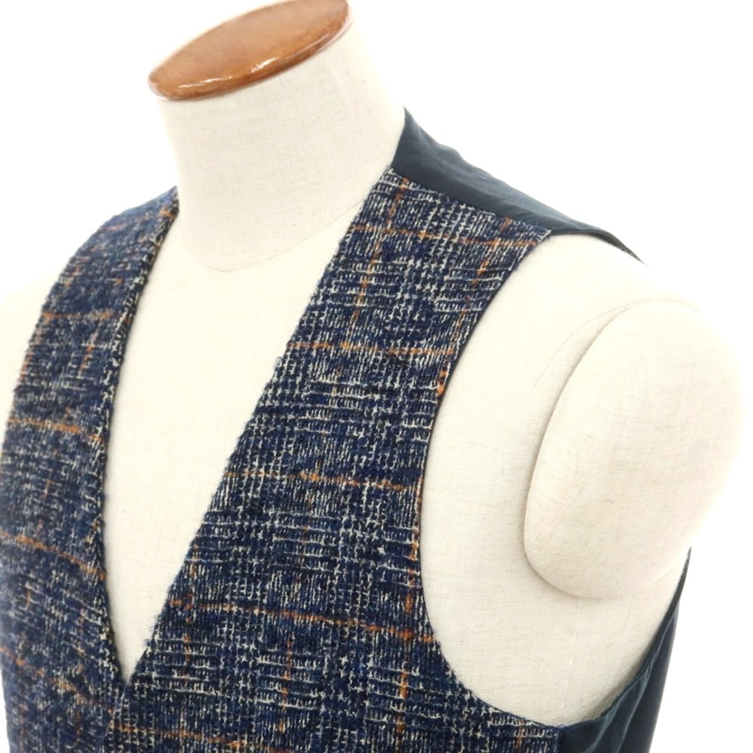 ラルディーニ LARDINI ウールナイロン チェック ベスト ジレ ラルディーニ LARDINI ウールナイロン チェック ベスト ジレ