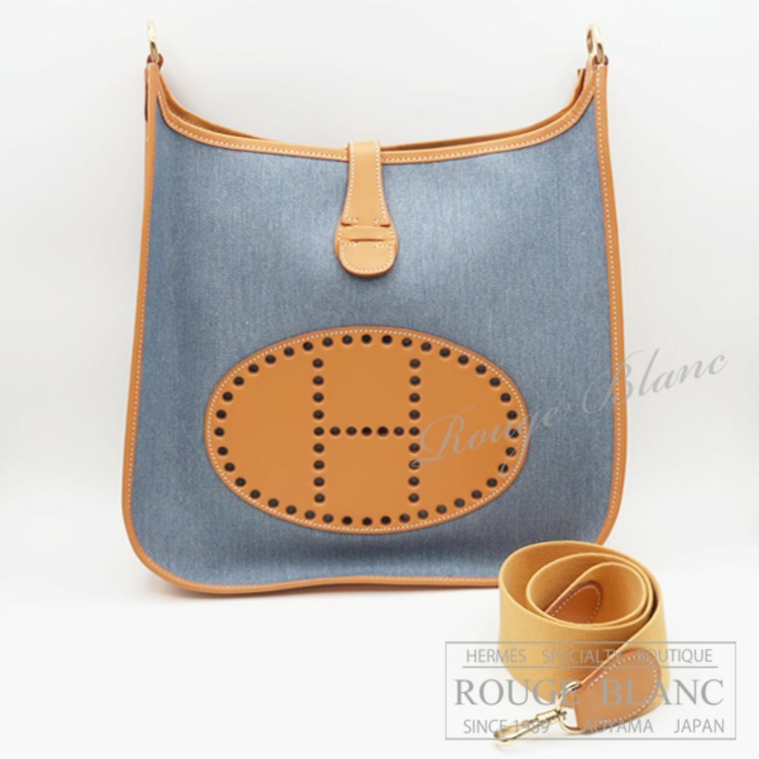 HERMES - エルメス エヴリン PM/29 デニム×ナチュラルベージュ HERMES - エルメス エヴリン PM/29 デニム×ナチュラルベージュ