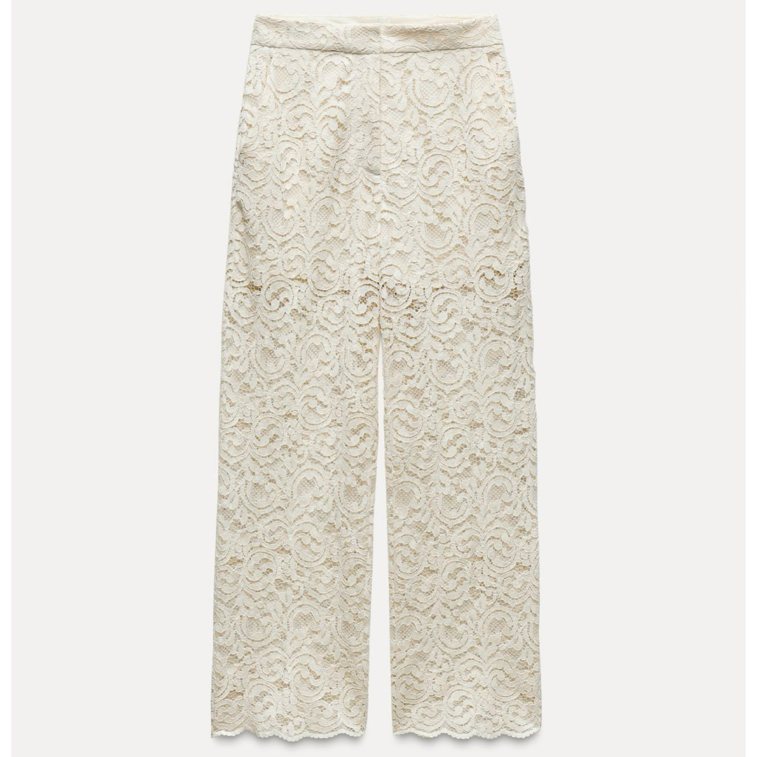 ZARA - ZARA 完売品 クロップドレースパンツの通販 by Na's shop ZARA - ZARA 完売品 クロップドレースパンツの通販 by Na's shop