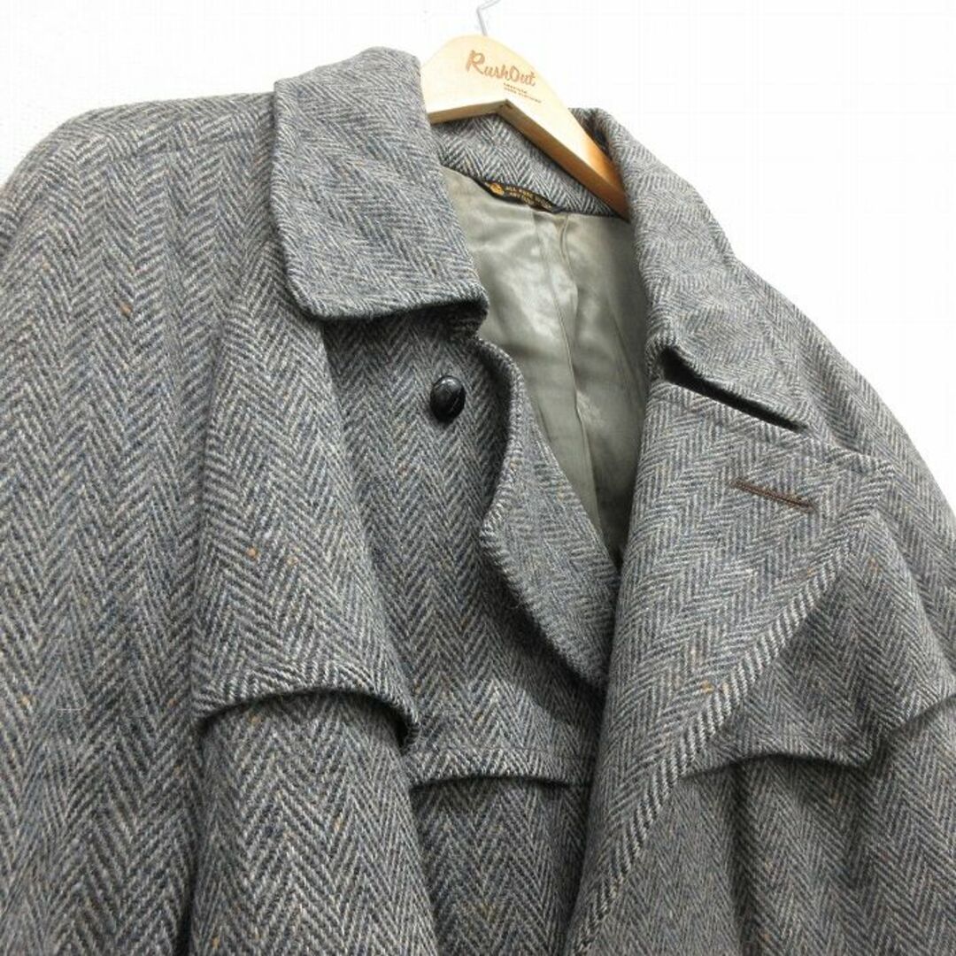 XL☆古着 長袖 ウール トレンチ コート メンズ 80年代 80s XL☆古着 長袖 ウール トレンチ コート メンズ 80年代 80s