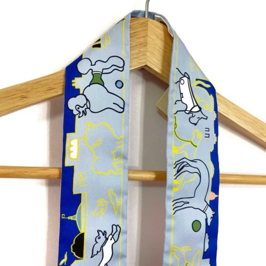 HERMES(エルメス) スカーフ新品同様 ツイリー ライトブルー HERMES(エルメス) スカーフ新品同様 ツイリー ライトブルー