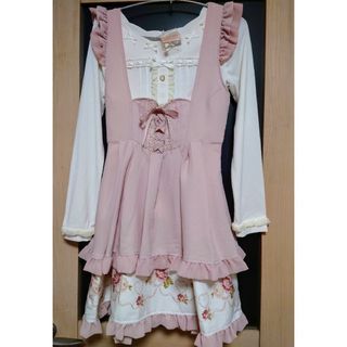 タグ付】LIZLISA 総レース チュニック トップス リボン ペプラム タグ付】LIZLISA 総レース チュニック トップス リボン ペプラム